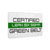 LEAN Six Sigma Green Belt License Plate | Zazzle