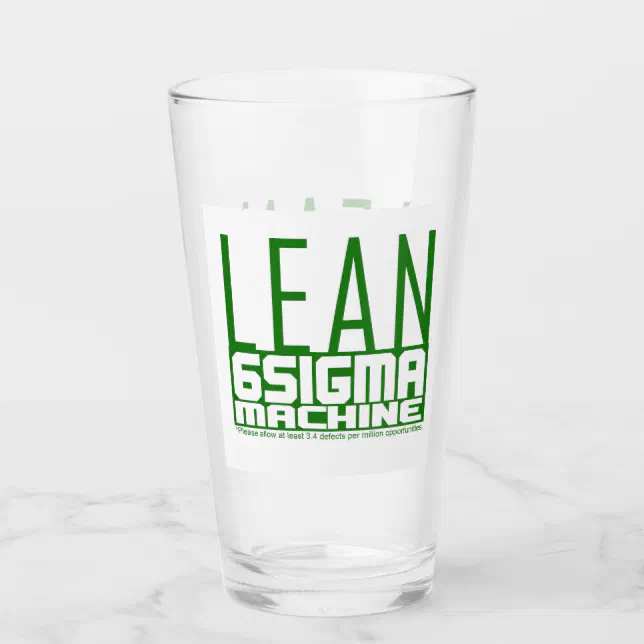 Lean six Sigma Machine Green Glass | Zazzle