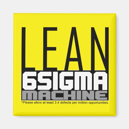 Lean Six Sigma Machine Yellow Belt Magnet | Zazzle.com