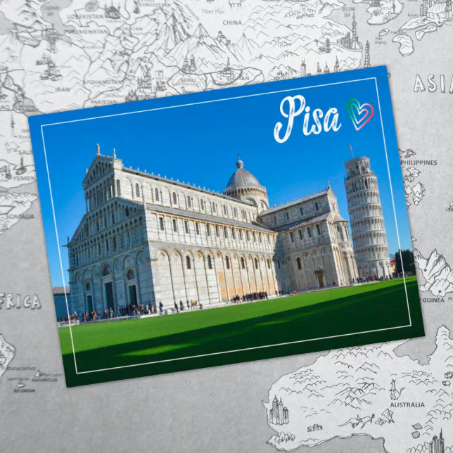 Leaning Tower of Pisa europe travel photography Postcard | Zazzle