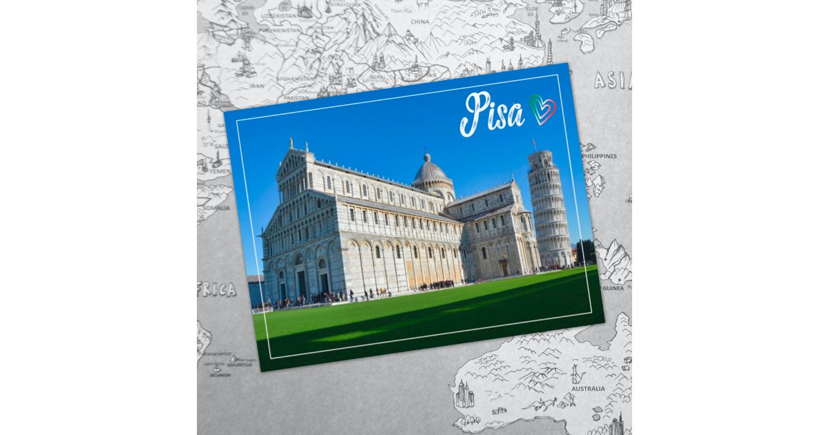 Leaning Tower of Pisa europe travel photography Postcard | Zazzle