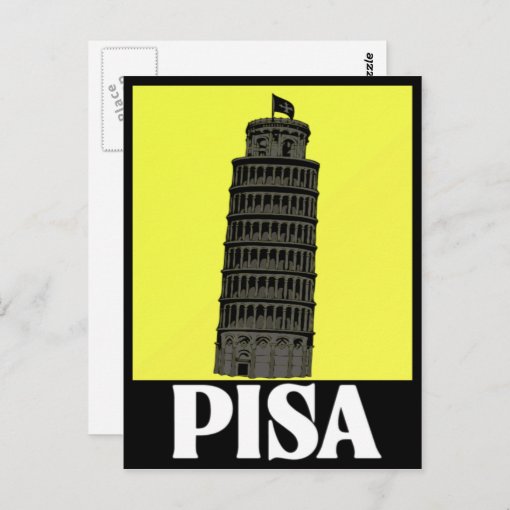Leaning tower of Pisa Postcard Design | Zazzle