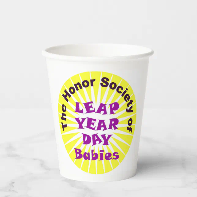 LEAP DAY LOGO PAPER CUPS | Zazzle