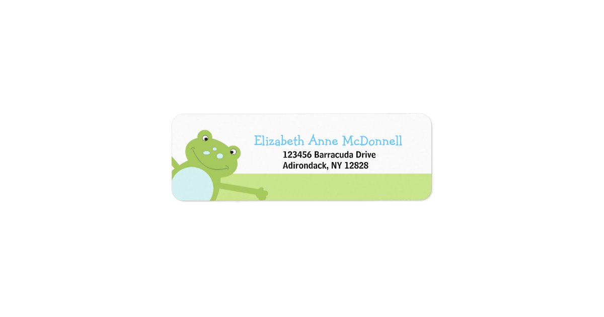 Leap Frog Froggy Custom Address Labels (Green) | Zazzle