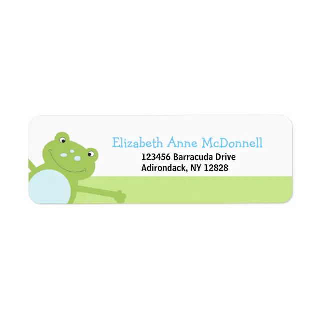 Leap Frog Froggy Custom Address Labels (Green) | Zazzle