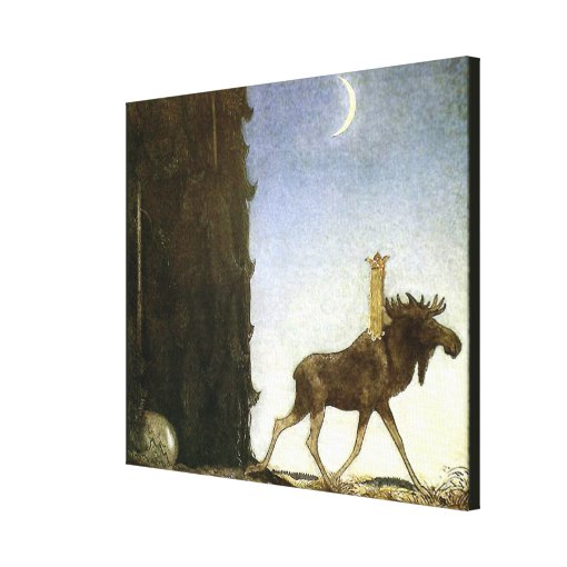 Leap the Elk and Princess Tuvstarr by John Bauer Canvas Print | Zazzle