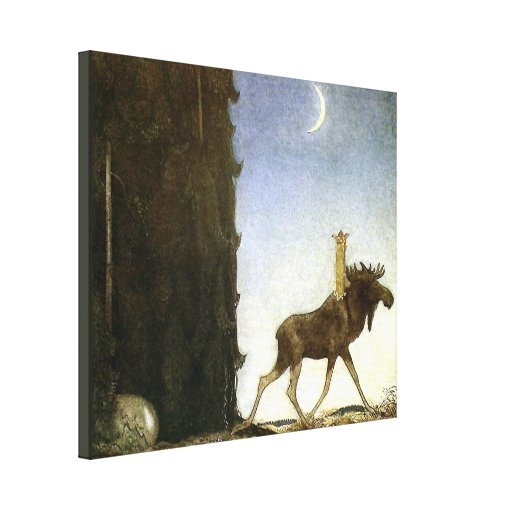 Leap the Elk and Princess Tuvstarr by John Bauer Canvas Print | Zazzle