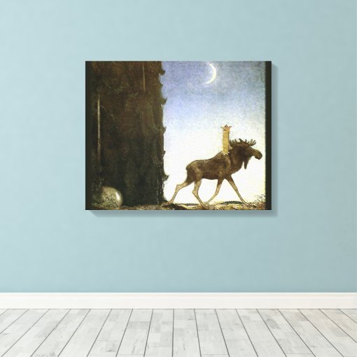 Leap the Elk and Princess Tuvstarr by John Bauer Canvas Print | Zazzle