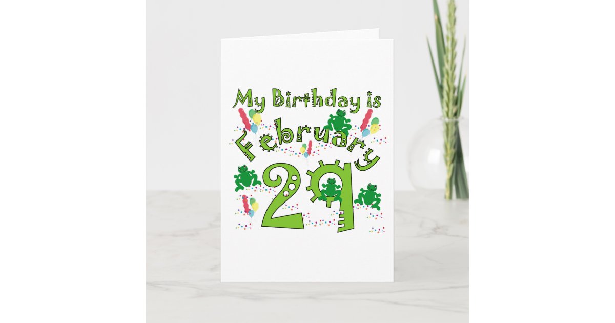 Leap Year Birthday Card | Zazzle