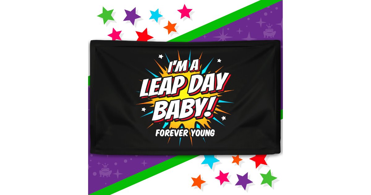 Leap Year Birthday Feb 29th Leap Day Birthday Banner | Zazzle