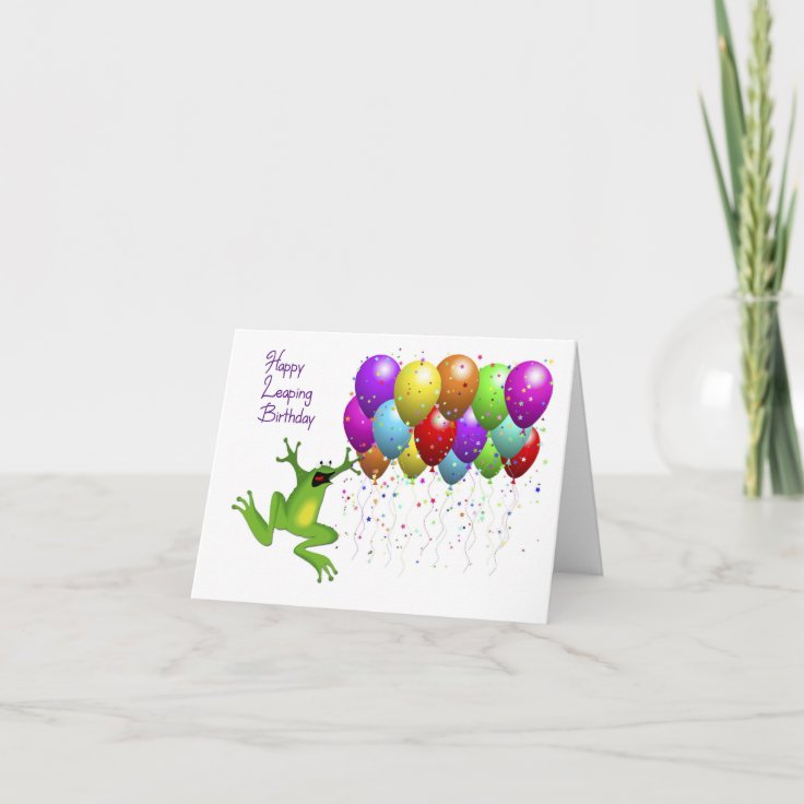 Leap Year Happy Birthday Card | Zazzle