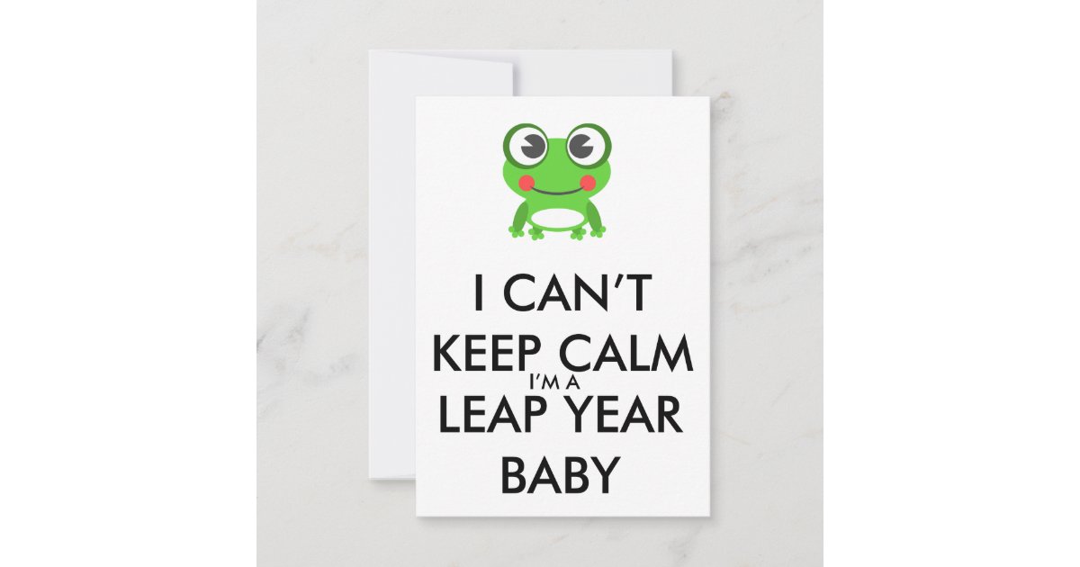 Leap Year/ Leap Day Baby Birthday Invitation | Zazzle