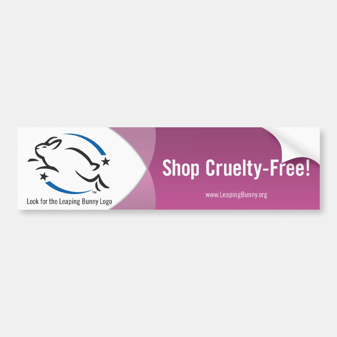 Leaping Bunny Shop Cruelty-Free Bumper Sticker | Zazzle