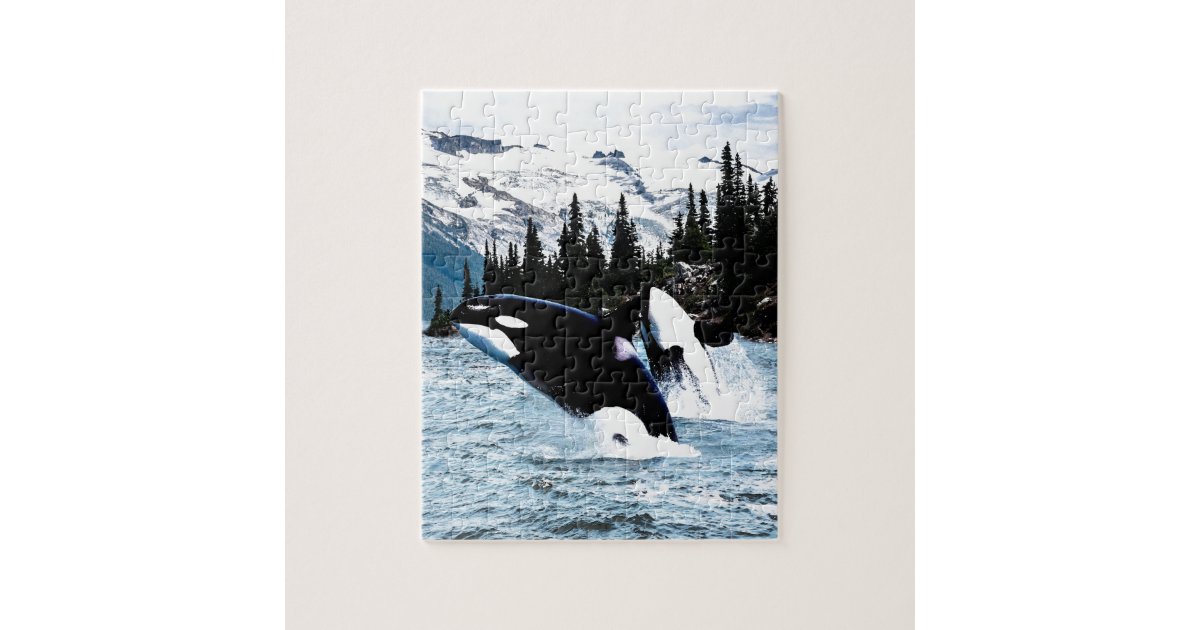 Leaping Orca Jigsaw Puzzle | Zazzle