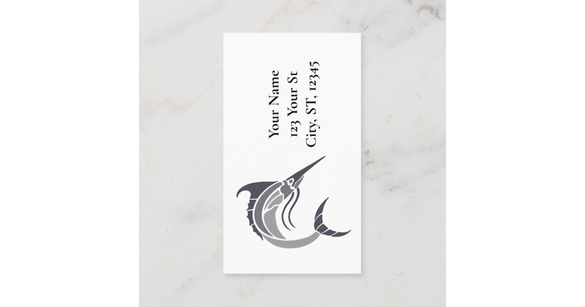 Leaping Swordfish Thunder_Cove Business Card | Zazzle