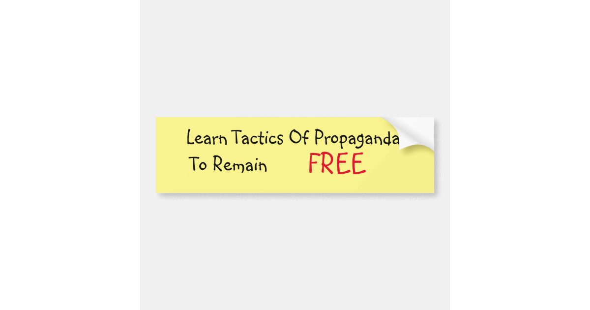 Learn About Propaganda Bumper Sticker | Zazzle