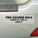 Learn and Love the 2 second rule Bumper Sticker | Zazzle