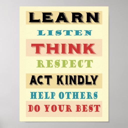 Learn Teachers Educational Poster | Zazzle