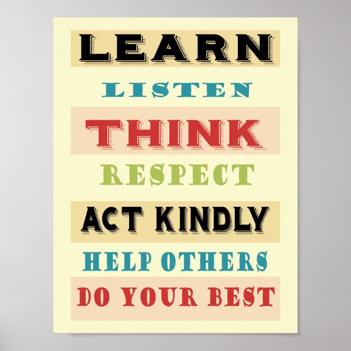 Learn Teachers Educational Poster | Zazzle.com