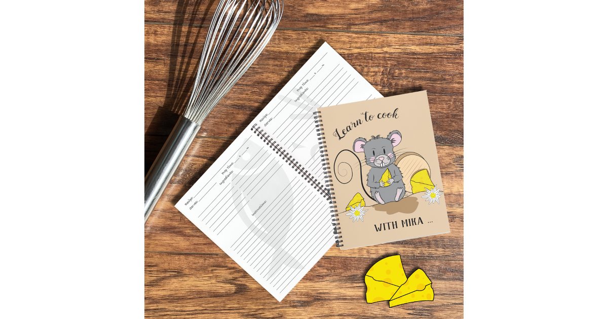 Learn to cook | Kid recipe notebook | Zazzle
