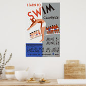 Learn to Swim Campaign Poster | Zazzle