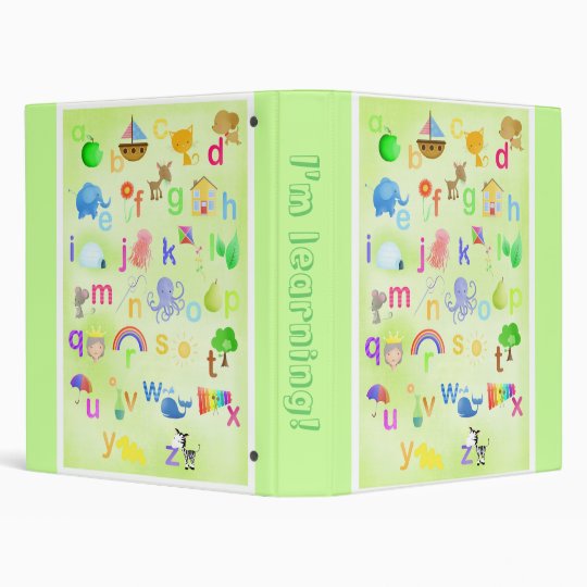Learn your ABC - binder folder | Zazzle.com