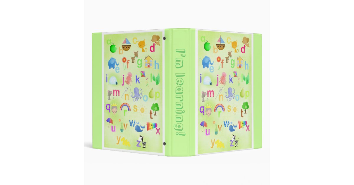 Learn your ABC - binder folder | Zazzle