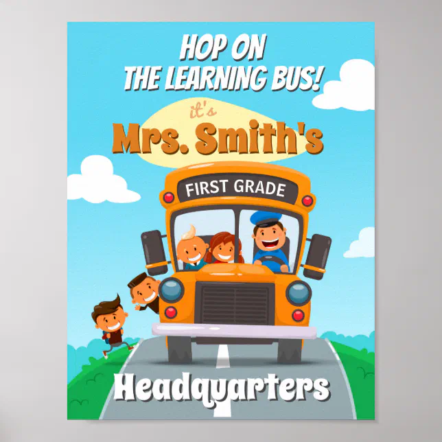 Learning Bus Welcome to Classroom School Sign | Zazzle