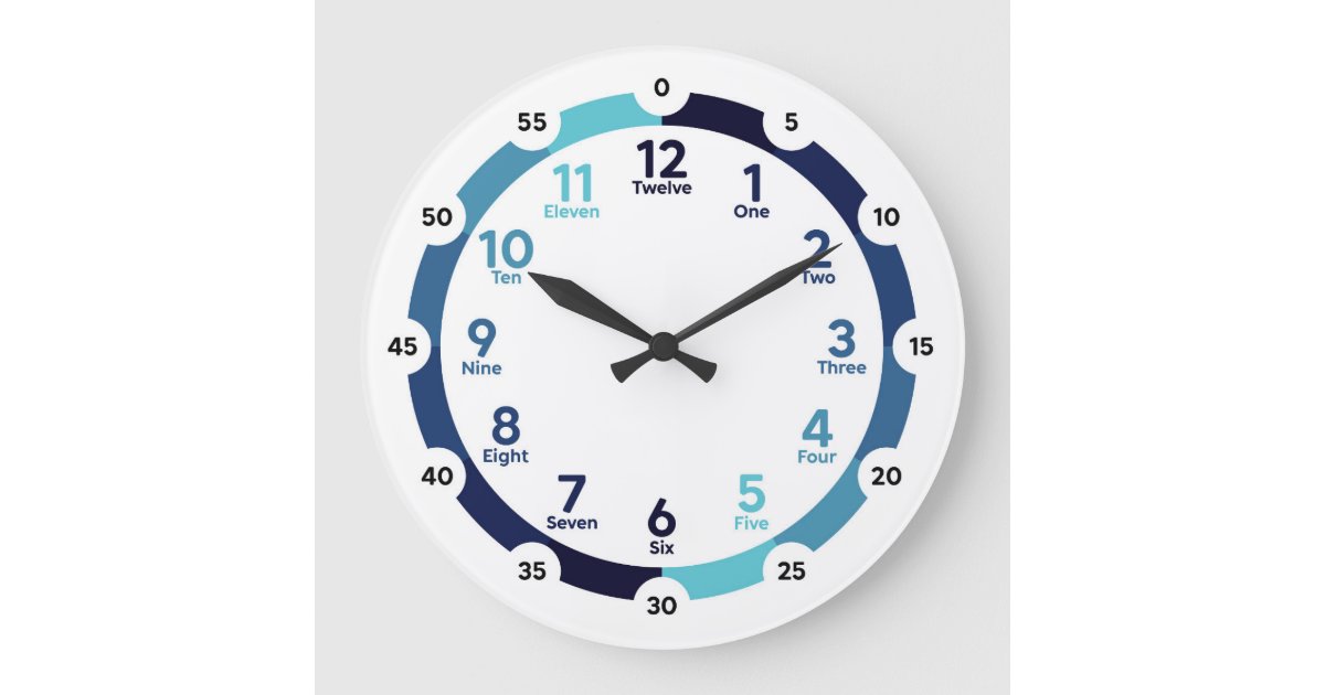 Learning Clock - Midnight Blue | Zazzle