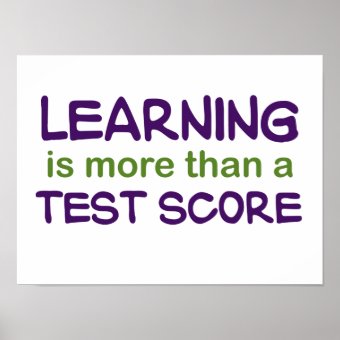 Learning is More than a Test Score Poster | Zazzle