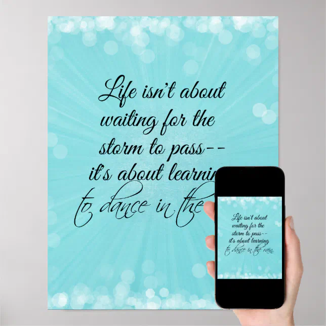 Learning to dance in the Rain Poster | Zazzle