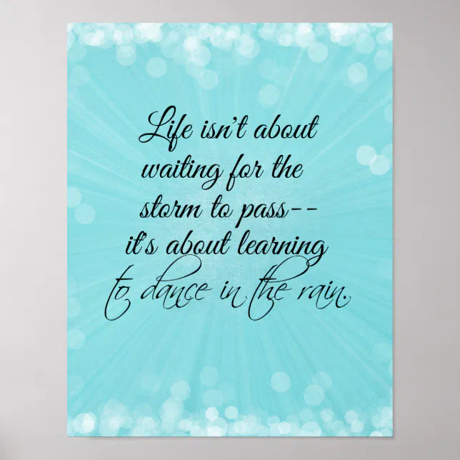 Learning to dance in the Rain Poster | Zazzle