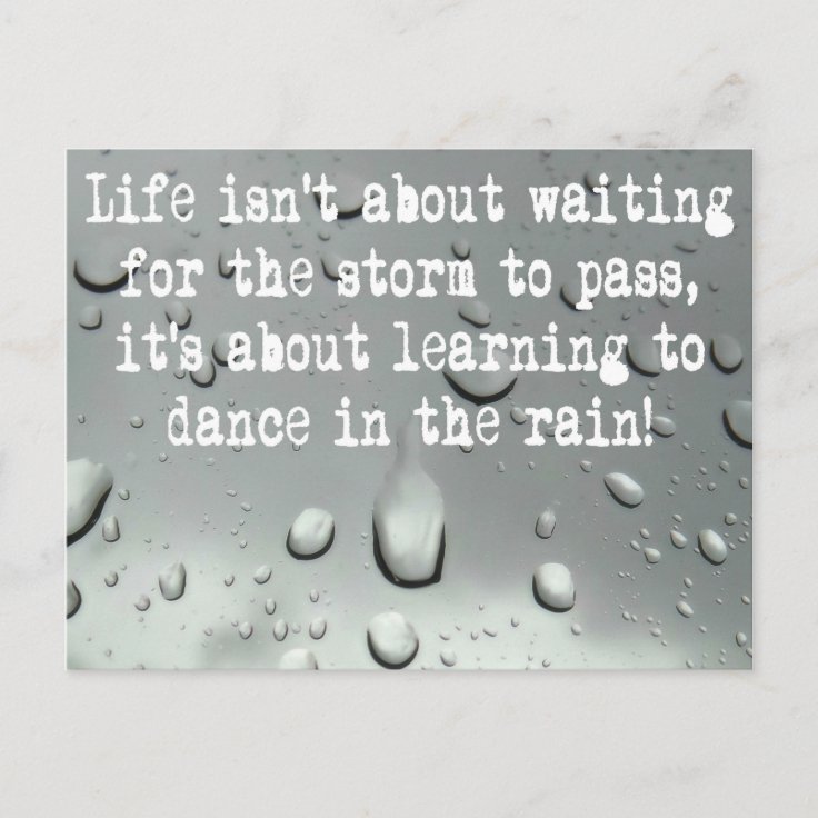 Learning to dance in the rain! Raindrops Photo Postcard | Zazzle
