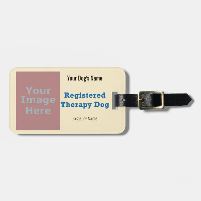 Leash Tag - Therapy Dog | Zazzle