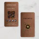 Leather Brown -Social Media QR Code Business Card | Zazzle