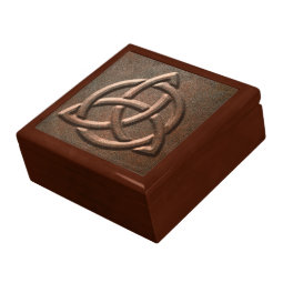 Leather Embossed Trinity Knot Trinket Box | Zazzle