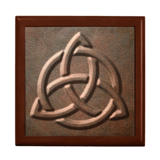 Leather Embossed Trinity Knot Trinket Box | Zazzle.com
