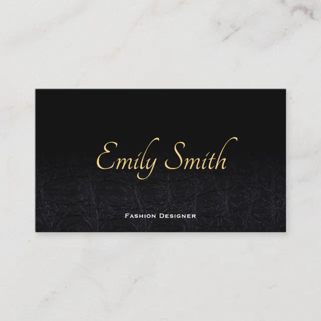Leather | Fashion Designer | Fashionista Business Card | Zazzle