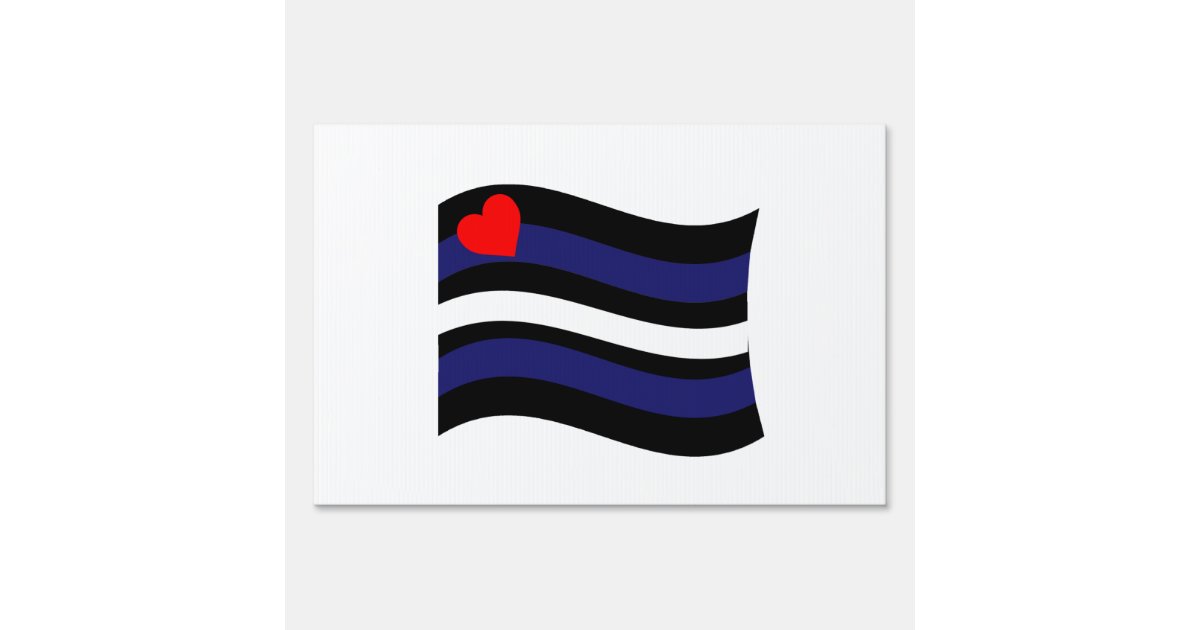 LEATHER FLAG WAVING YARD SIGN | Zazzle