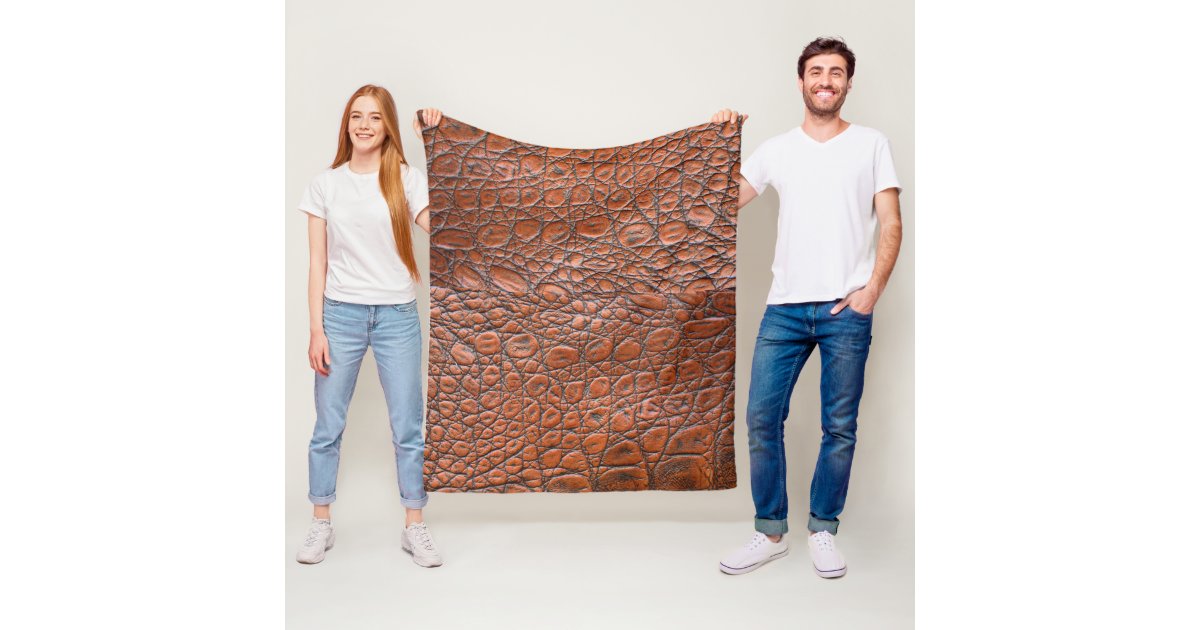Leather Fleece Blanket | Zazzle