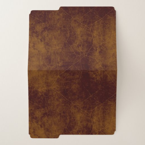Leather look brown aged antique weathered file folder | Zazzle