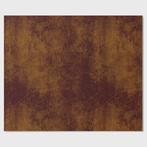 Leather look brown aged pleather wrapping paper | Zazzle