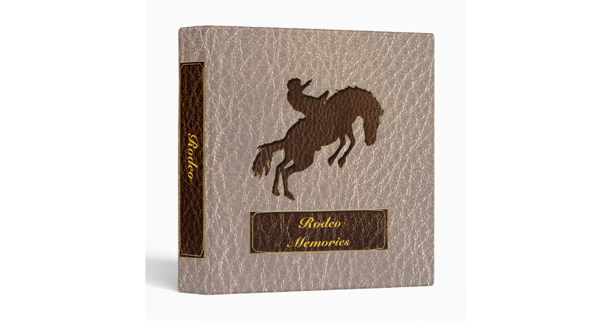 Leather-Look Rodeo Soft 3 Ring Binder | Zazzle