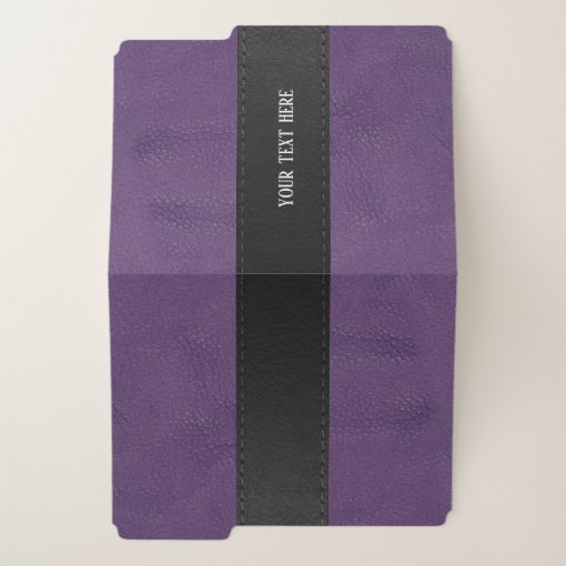 Leather look texture business | Purple File Folder | Zazzle