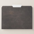 Leather Look Textured Brown Black File Folder | Zazzle