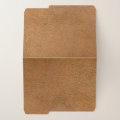 Leather Look Textured Brown Black File Folder | Zazzle