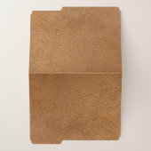 Leather Look Textured Brown Black File Folder | Zazzle