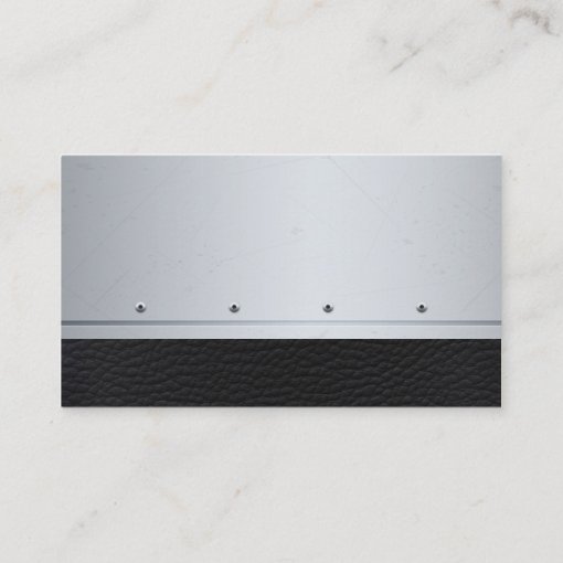 Leather | Metallic Rivets Background | Executive Business Card | Zazzle