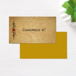 Leather & Ruby CUSTOM Profile CARD | Zazzle