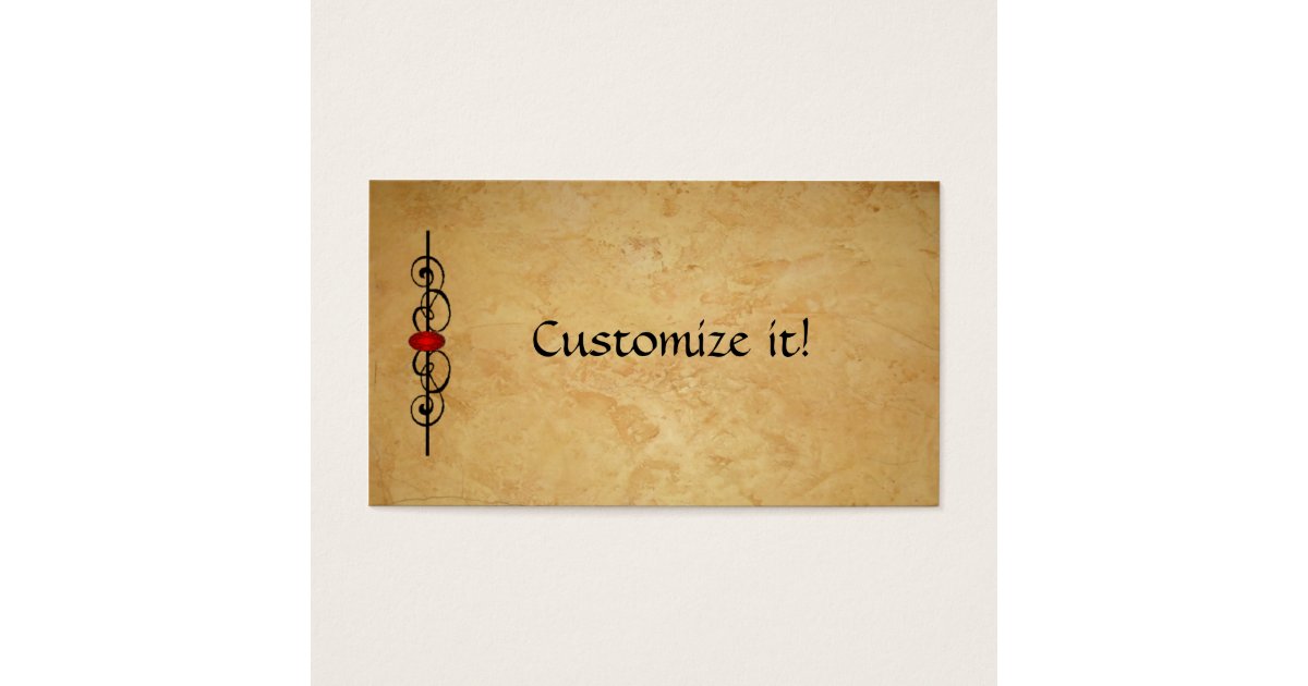 Leather & Ruby CUSTOM Profile CARD | Zazzle